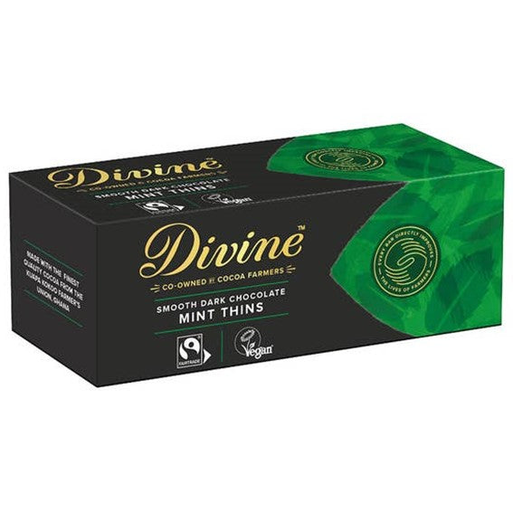 Divine Dark Chocolate Mint Thins, 200g – FairtradeEksperten